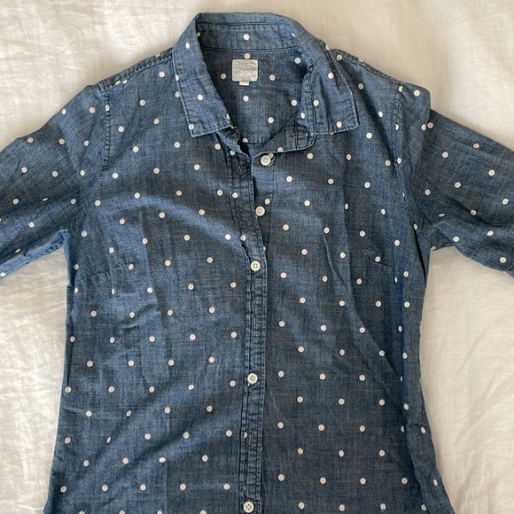 J. Crew | Tops | Polka Dot Button Down Shirt | Poshmark